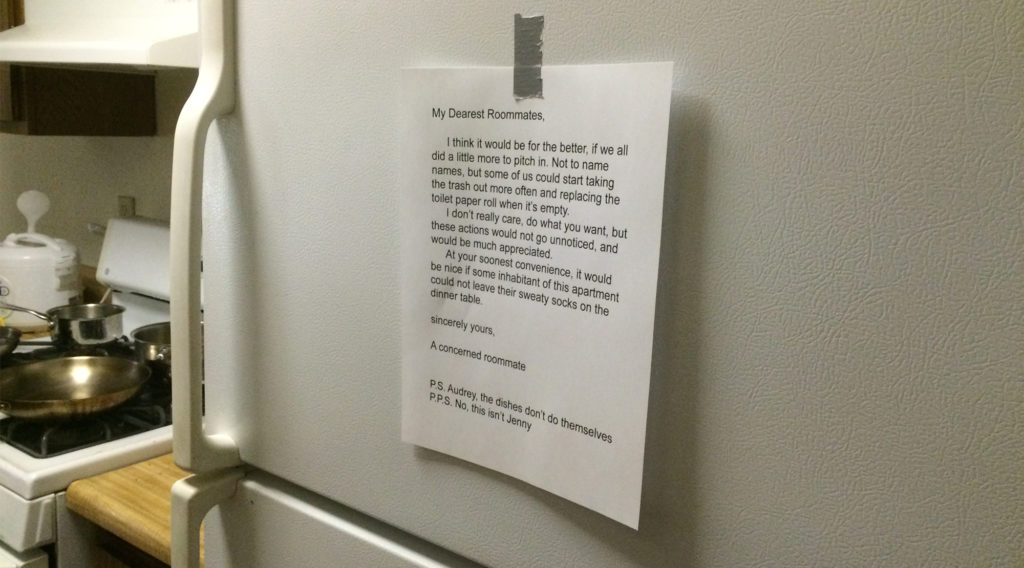 Roommate Worried Refrigerator Notes Not Passive Aggressive Enough – The ...